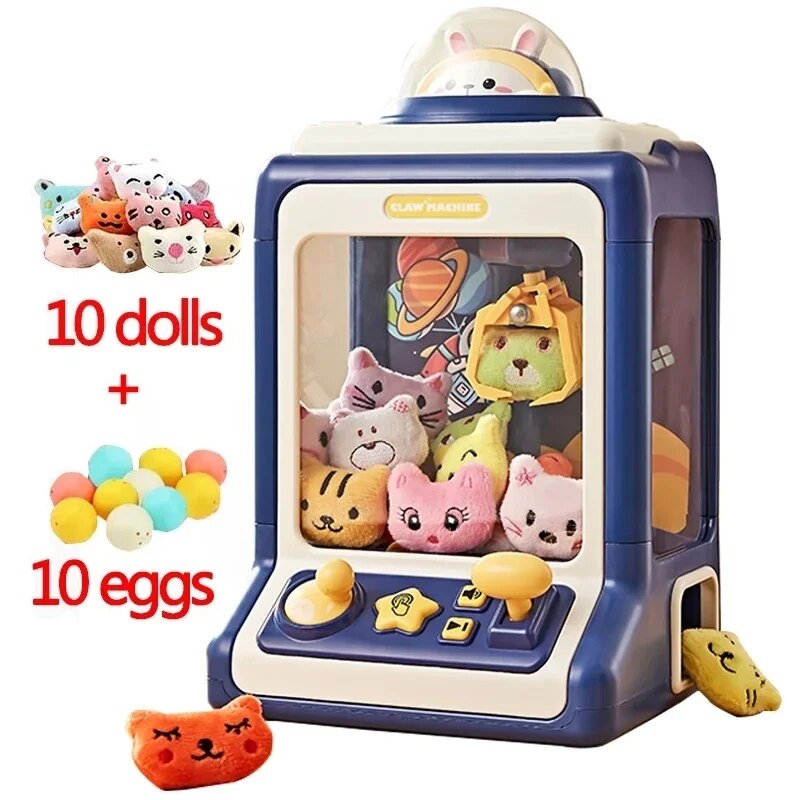 DIY Automatic Mini Claw Machine Toys for Kids Doll Machines Coin ...
