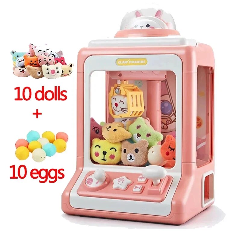 DIY Automatic Mini Claw Machine Toys for Kids Doll Machines Coin ...