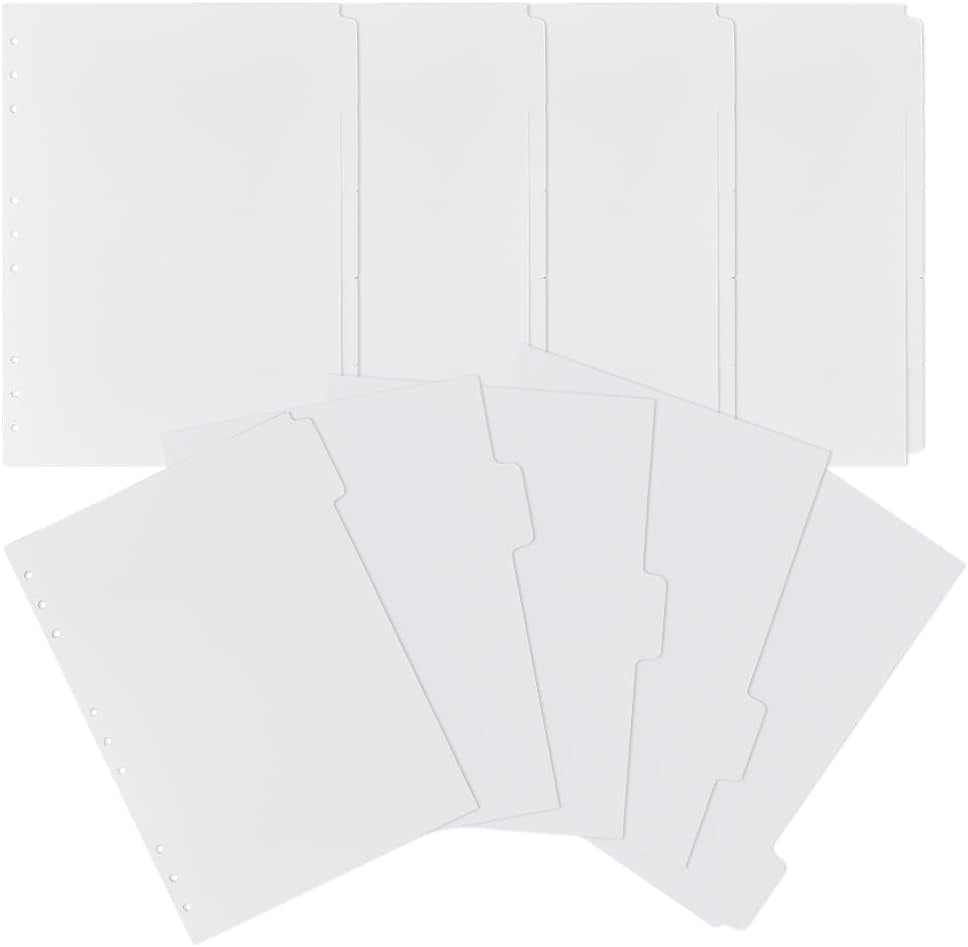 DIY B5 Binder Dividers 20 Sheets Notebook Index Divider Sheets 3 Hole ...