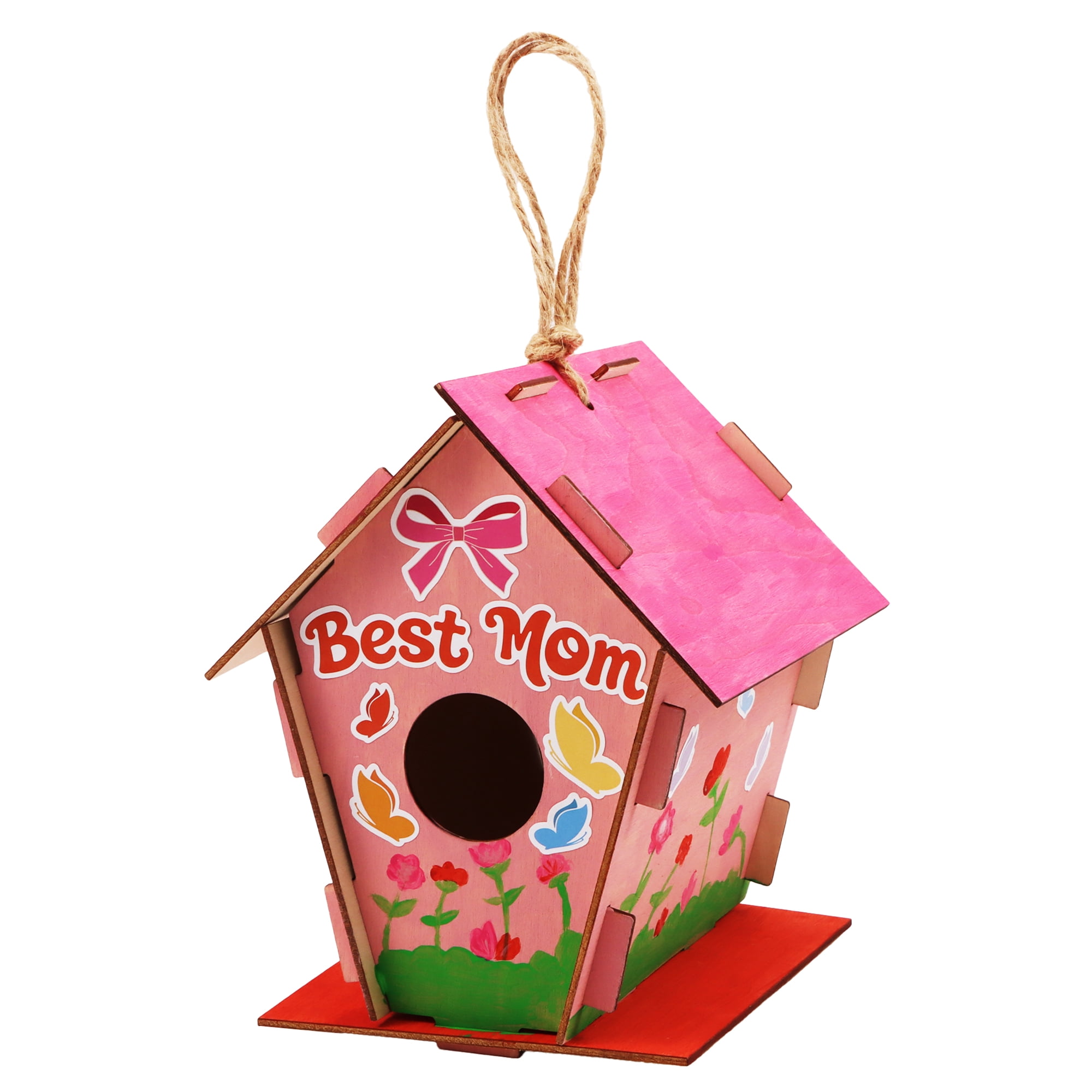 Build and Paint Birdhouse Arts and Crafts Kit, 11 Pieces, Mother's Day ...