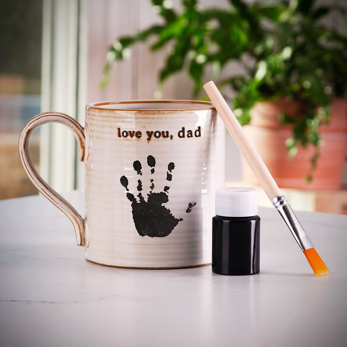 DIY Baby Handprint Mug Kit - Gift for New Dad - Walmart.com