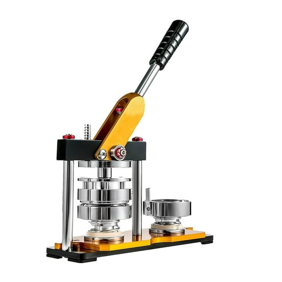 DIY Badge Button Maker Machine 25-75MM Pin Badges Set With 100Pcs Button Parts+Circle Cutter+ ...