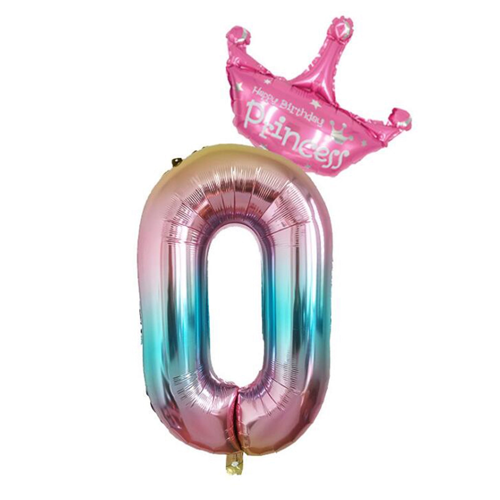 DIY Balloons 0-9 Number Balloons Crown Big Digit Foil Mylar Balloons ...