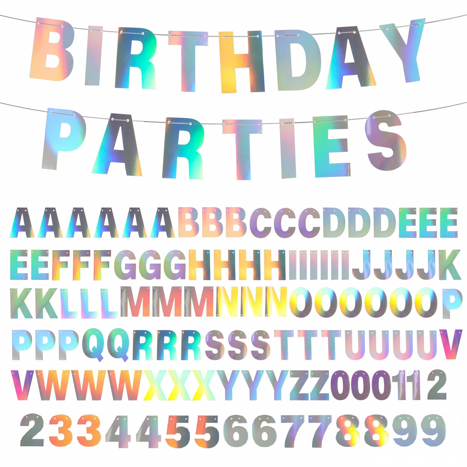 DIY Banner Kit with Letters Banner AFN1Letters Holographic Customizable ...