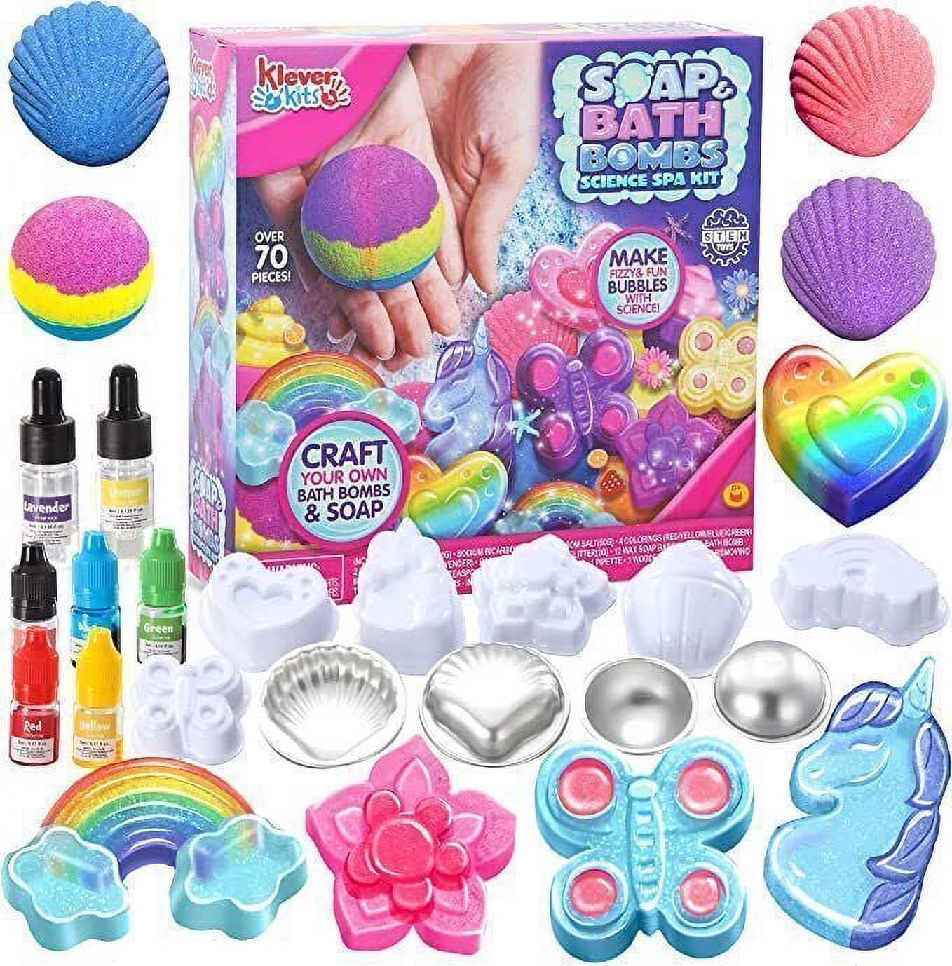 DIY Bath Bomb Soap Making Kit for Kids, 2-in-1 Spa STEM Science Kits ...