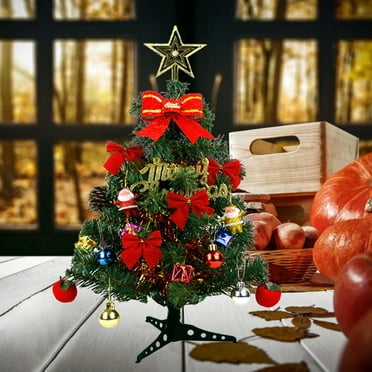 16 inch Tabletop Mini Christmas Tree, Small Artificial Christmas Tree ...