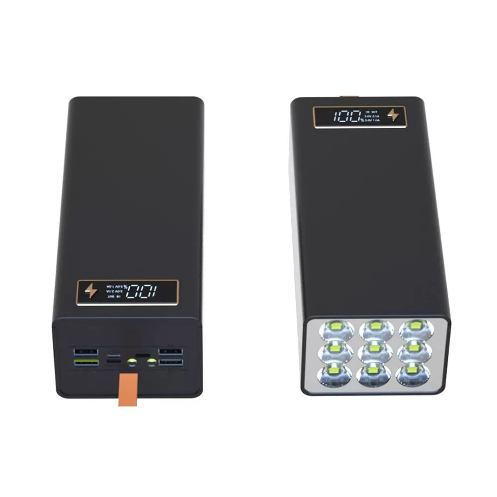 DIY Battery Storage with 9 LED Lights Easy Carry Handle, Customizable ...