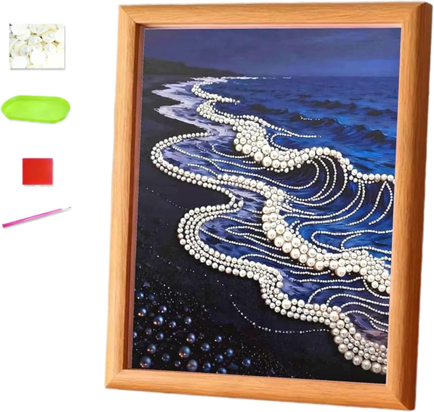 DIY Beaded Art Kit - Castle Pearl Painting, 8.66 in DIY 3D Pearl ...