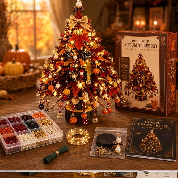 DIY Christmas Tree Beaded Ornament Kit,3D Crystal Bead Holiday Craft ...