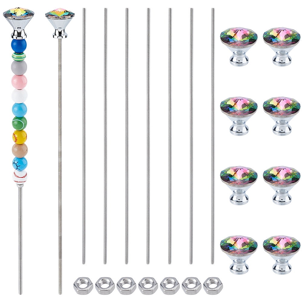DIY Beaded Garden Stakes Making Kit Including Glass Jewelry Box Drawer ...