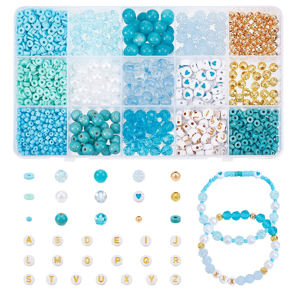DIY Beads Jewelry Making Finding Kit Including Brass & Acrylic & Seed ...