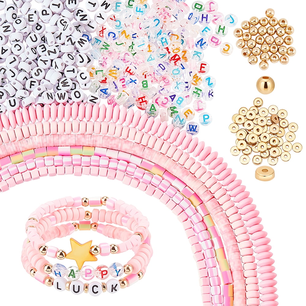 DIY Beads Jewelry Making Finding Kit Including Cube Column Disc Polymer ...