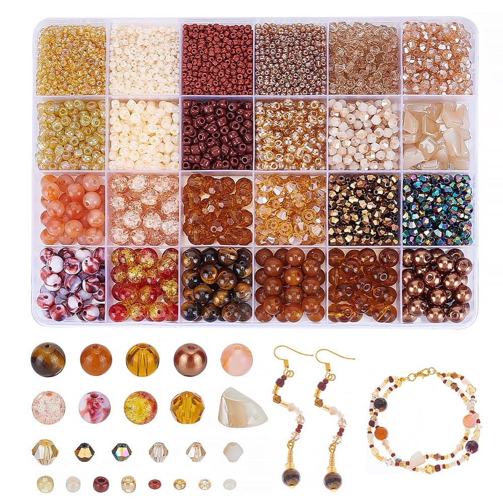 DIY Beads Jewelry Making Finding Kit Including Seed & Glass & Acrylic ...