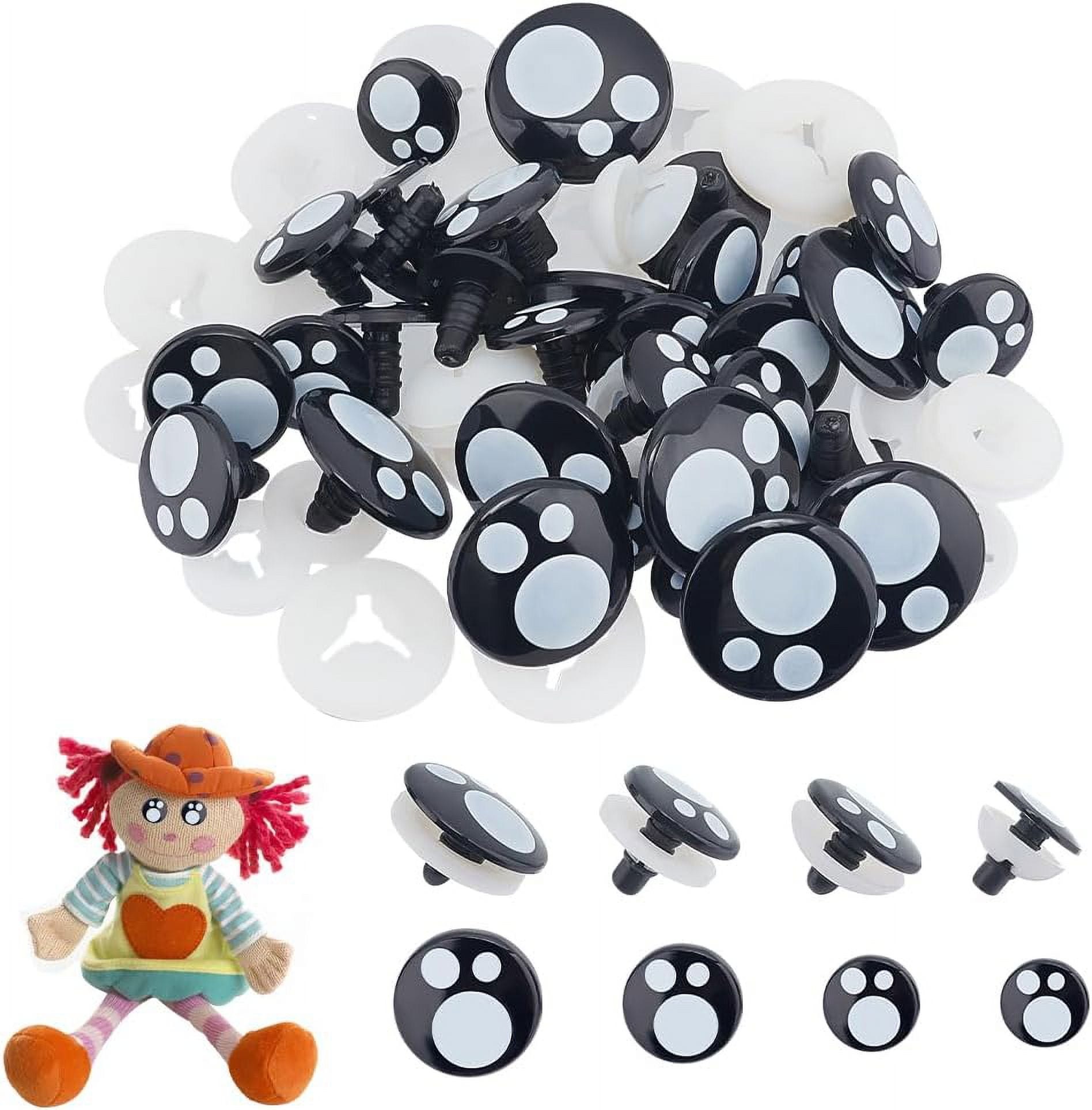 DIY Big Safety Eyes 40 Sets Crochet Eyes Amigurumi Eyes Stuffed Animal ...