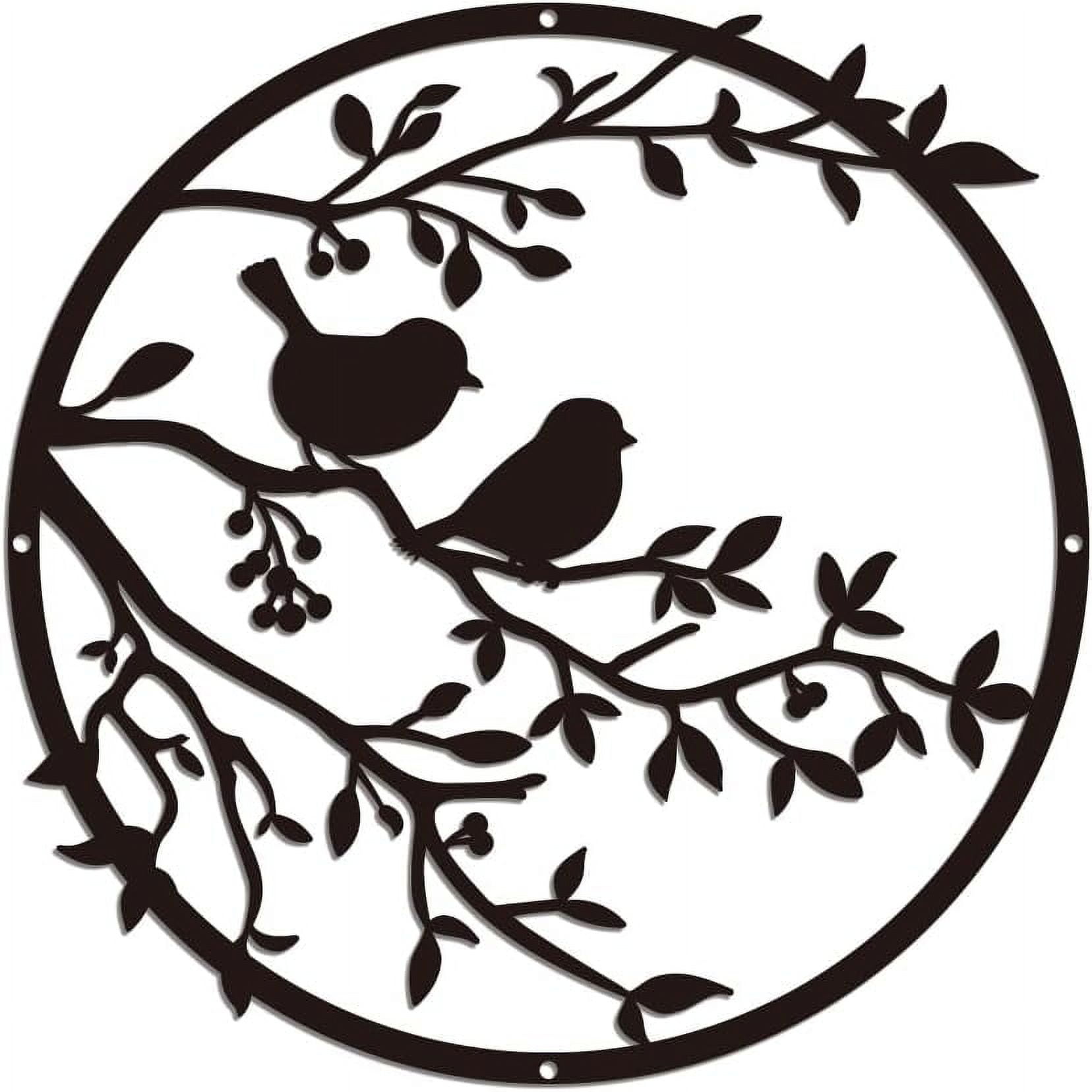 DIY Birds on Branches Metal Wall Art Decor Iron Art Home Decor Hanging ...