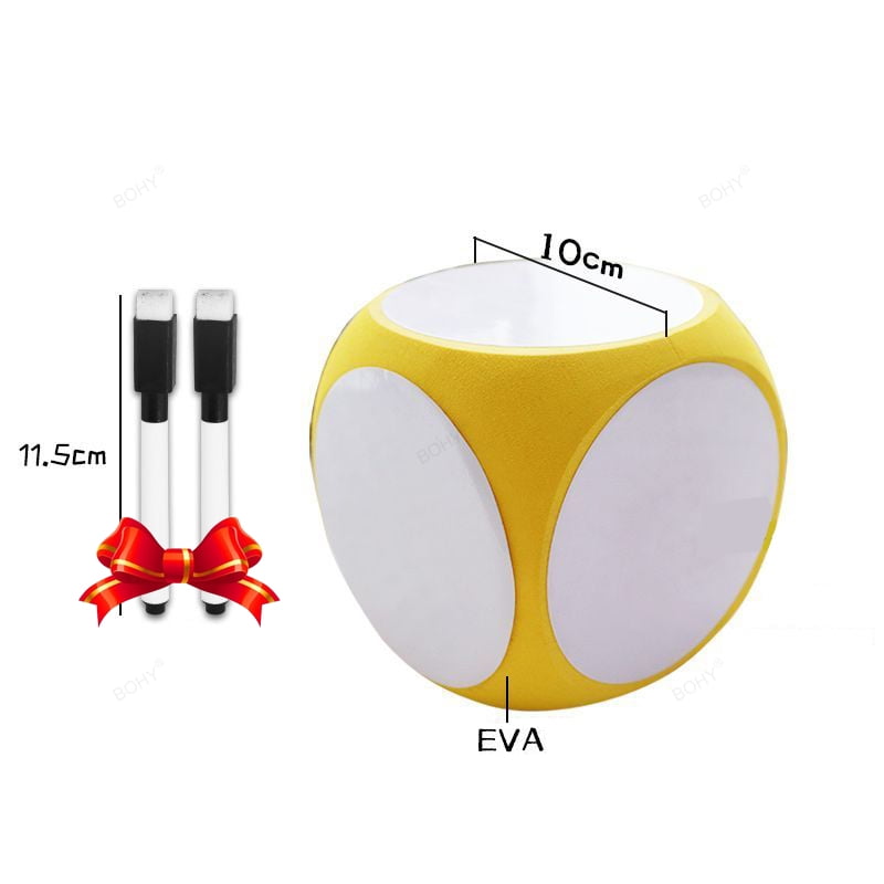 DIY Blank Dice Write On/Wipe Off Dice Portable Cleanable Blank Game ...