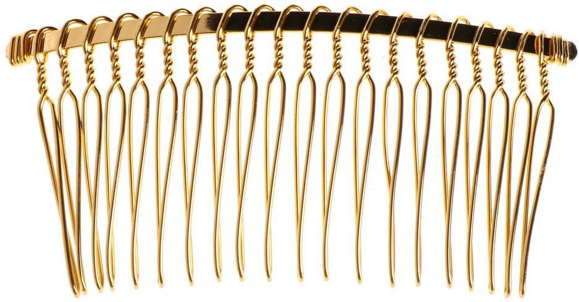 DIY Blank Metal Hair Clips Wedding Veil Side Comb 20 Teeth Bridal Hair ...