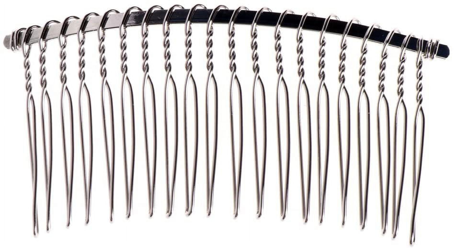 DIY Blank Metal Hair Clips Wedding Veil Side Comb 20 Teeth Bridal Hair ...