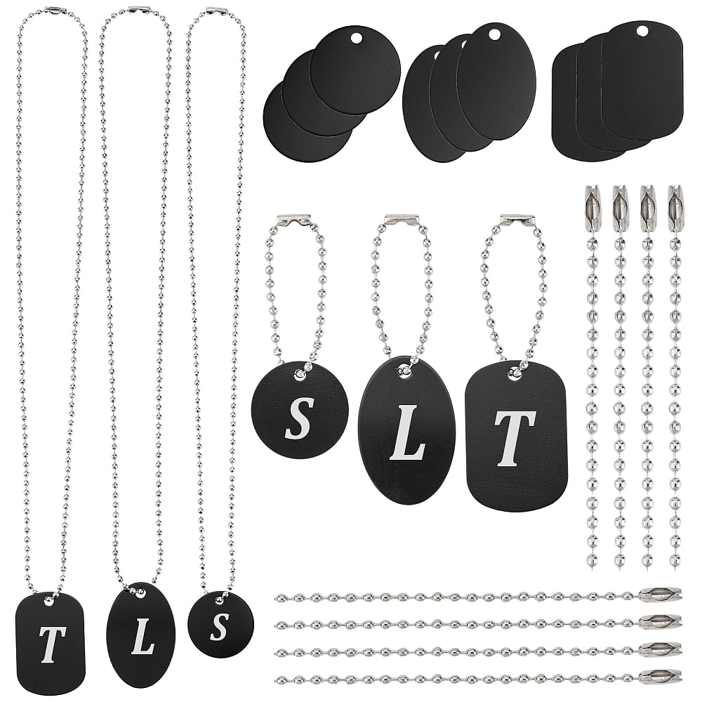 DIY Blank Pendant Necklace and Price Tag Making Kit Including Flat ...