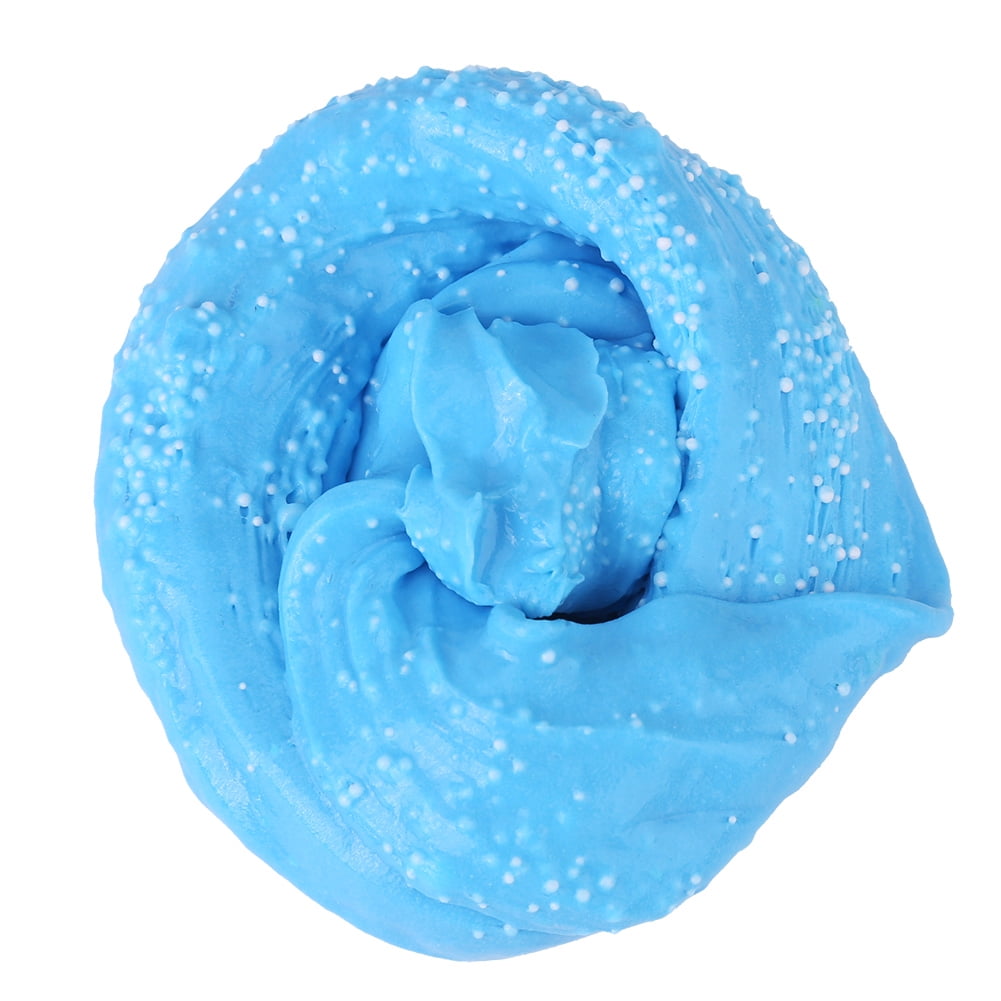 DIY Blue Soft Fluffy Slime Stress Relief Clay Toy for Kids and Adults ...