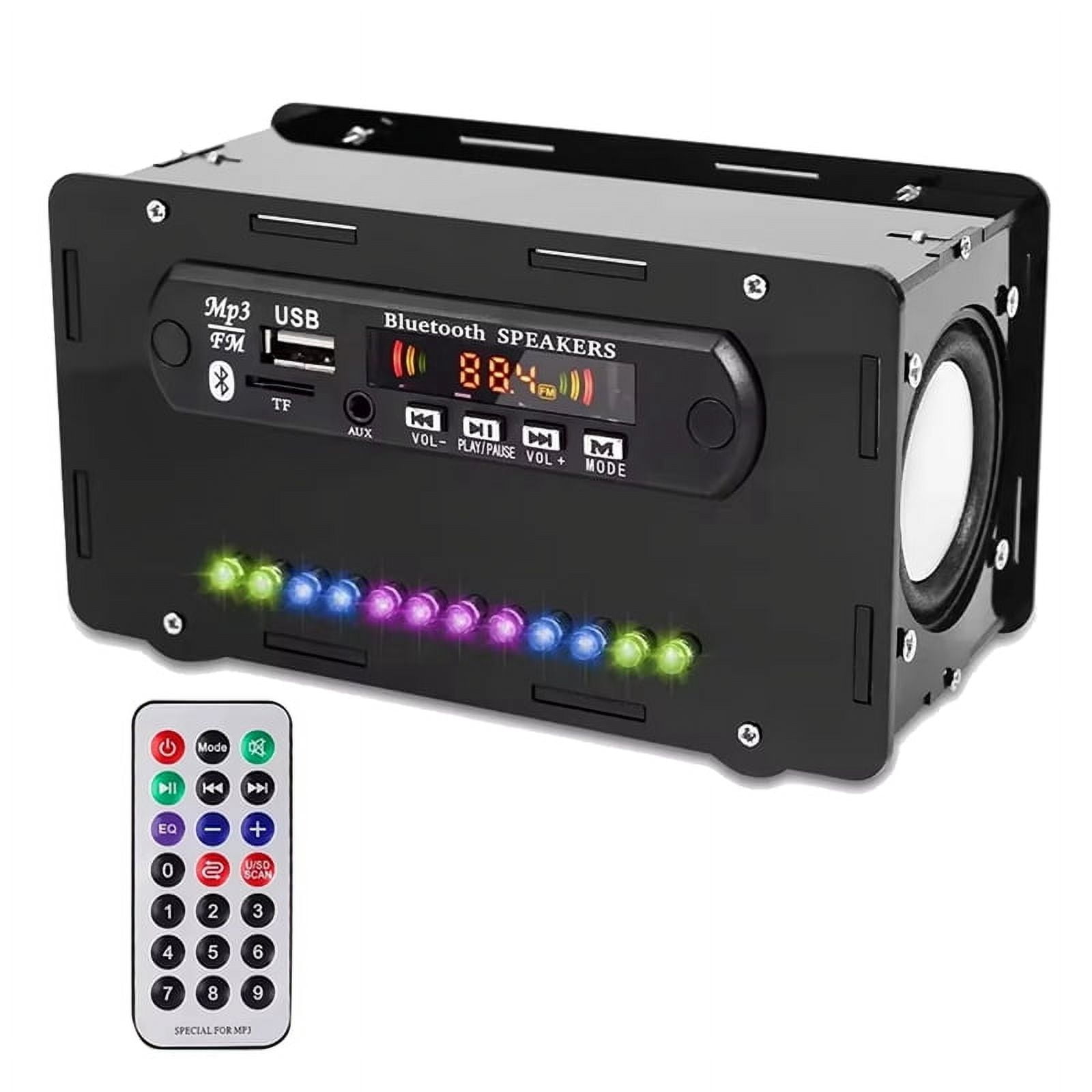 DIY Bluetooth Speaker Kit LED FM Radio USB Home Sound Amplifier with ...