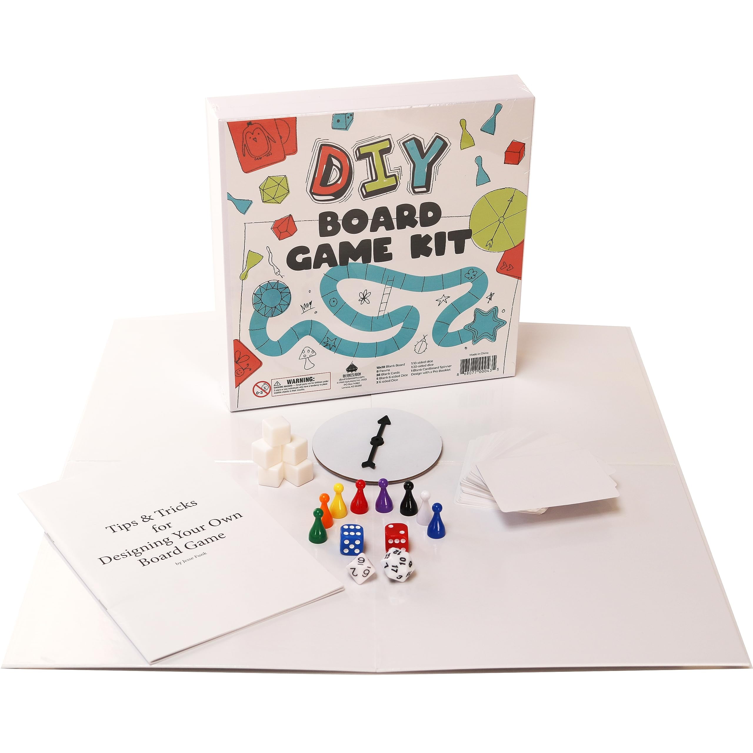 DIY Board Game Kit AIF9 - Make Your Own Board Game Kit with Double-Sided Blank Game Board, Blank ...
