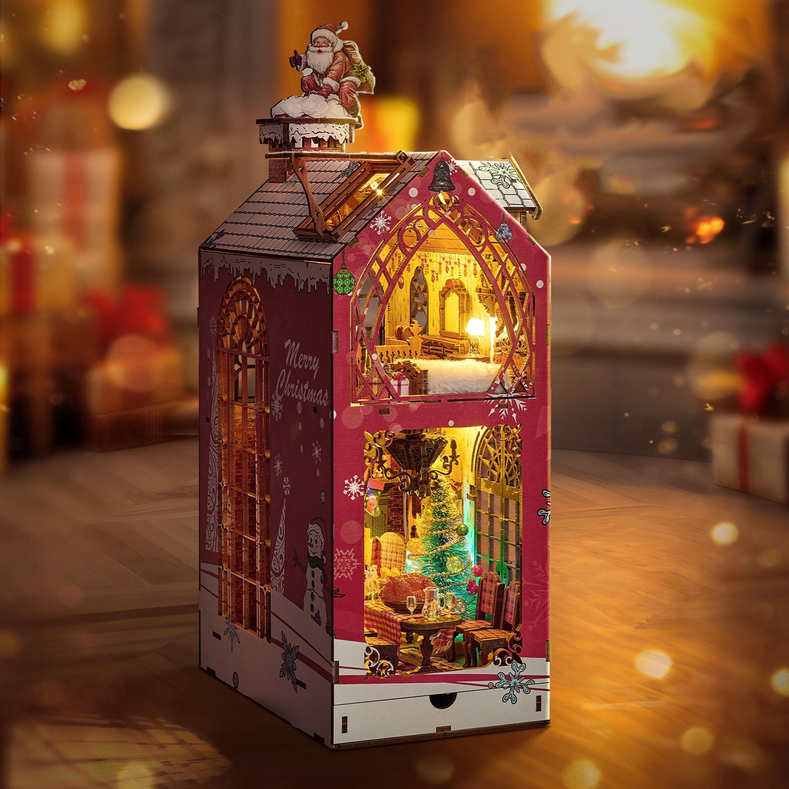 DIY Book Nook Kit,DIY Dollhouse Wood Bookend,Booknook Bookshelf Insert ...