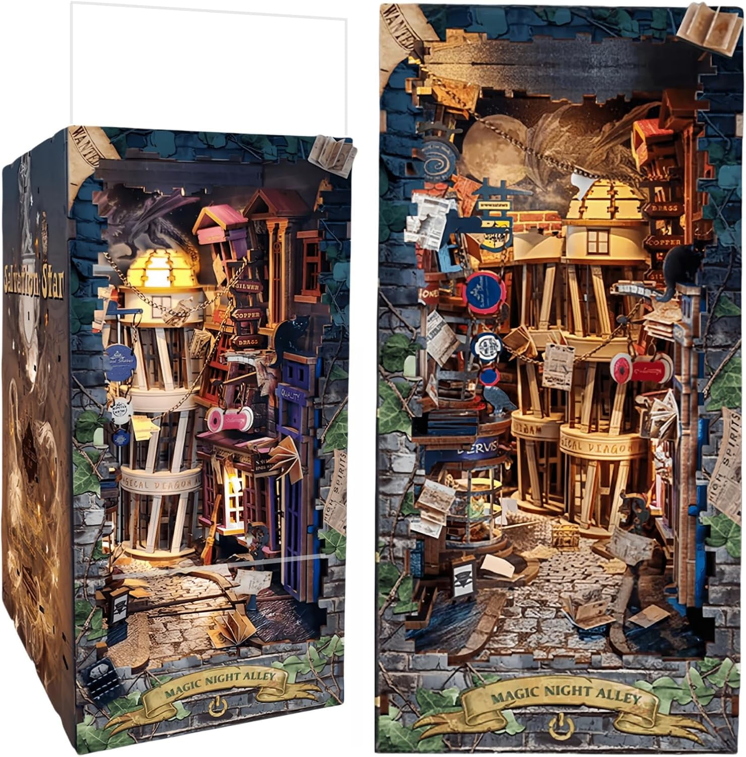 DIY Book Nook Kit, Magic LED Bookend, Touch Control, Ambient LED ...