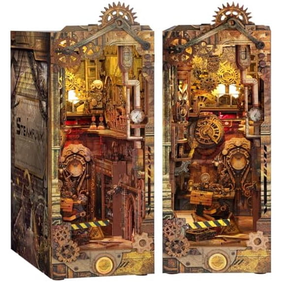 DIY Book Nook Kit - Miniature Dollhouse Kit 3D Wooden Puzzles Booknook ...