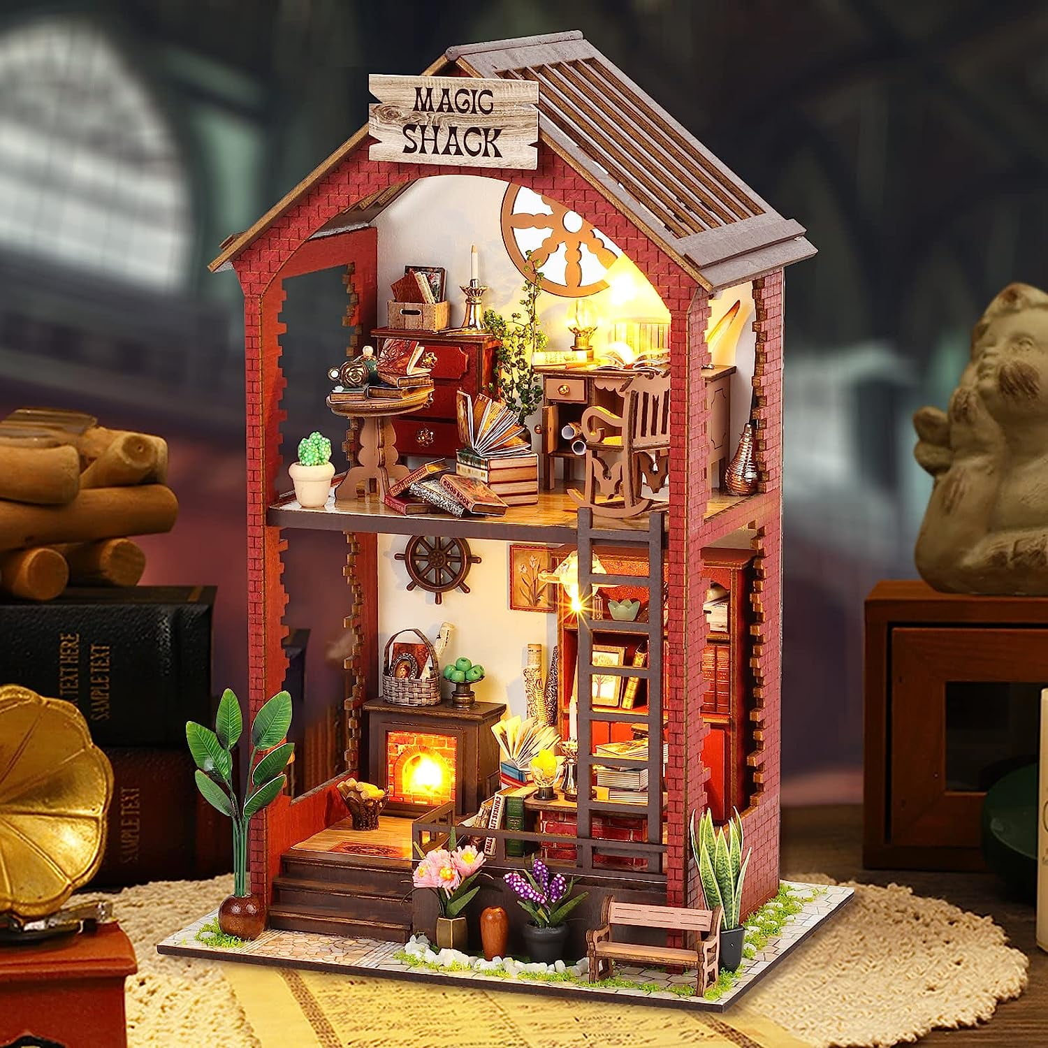 DIY Book Nook Kits Booknook Creativity 3D Wooden Puzzle Bookend ...
