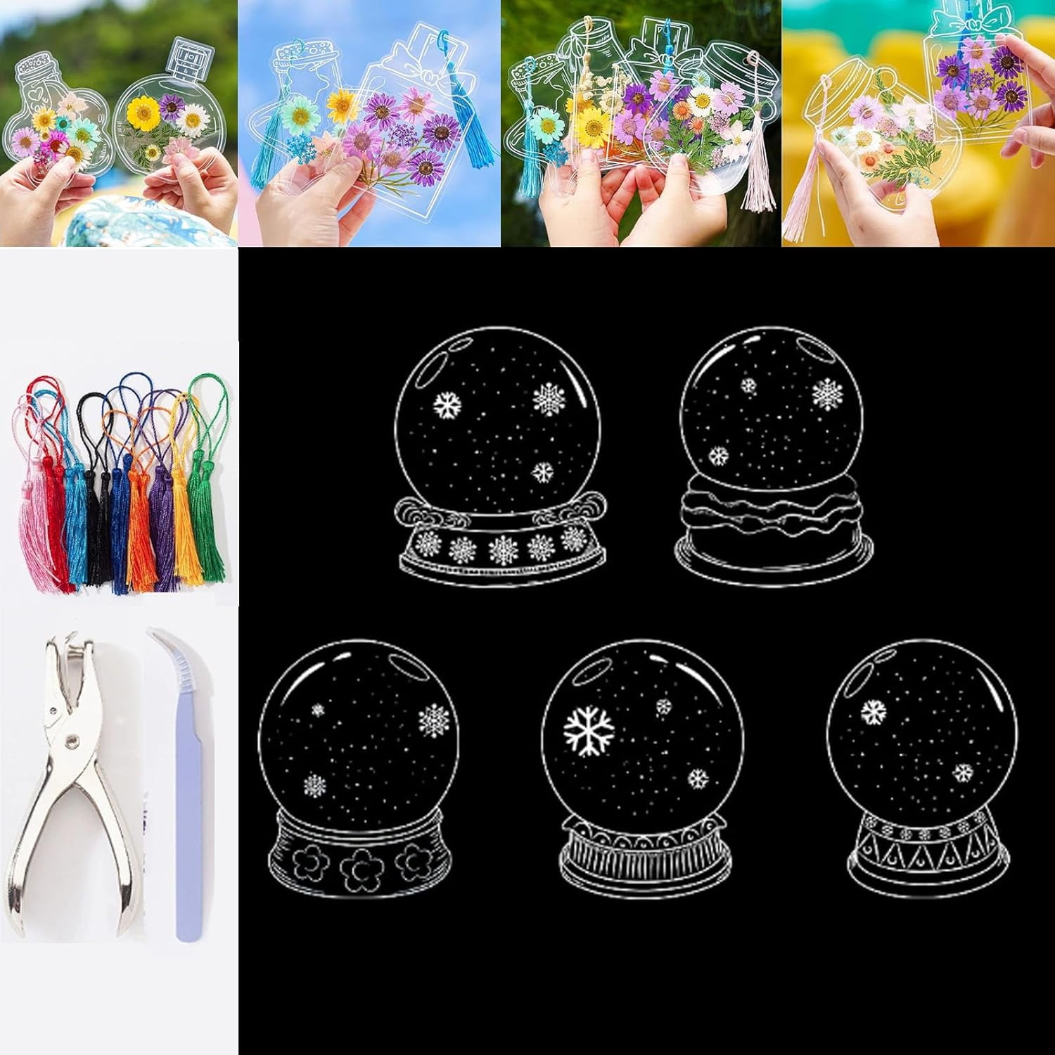 DIY Bookmarks for Pressed Flowers, DIY Dried Flower Bookmark Kit ...