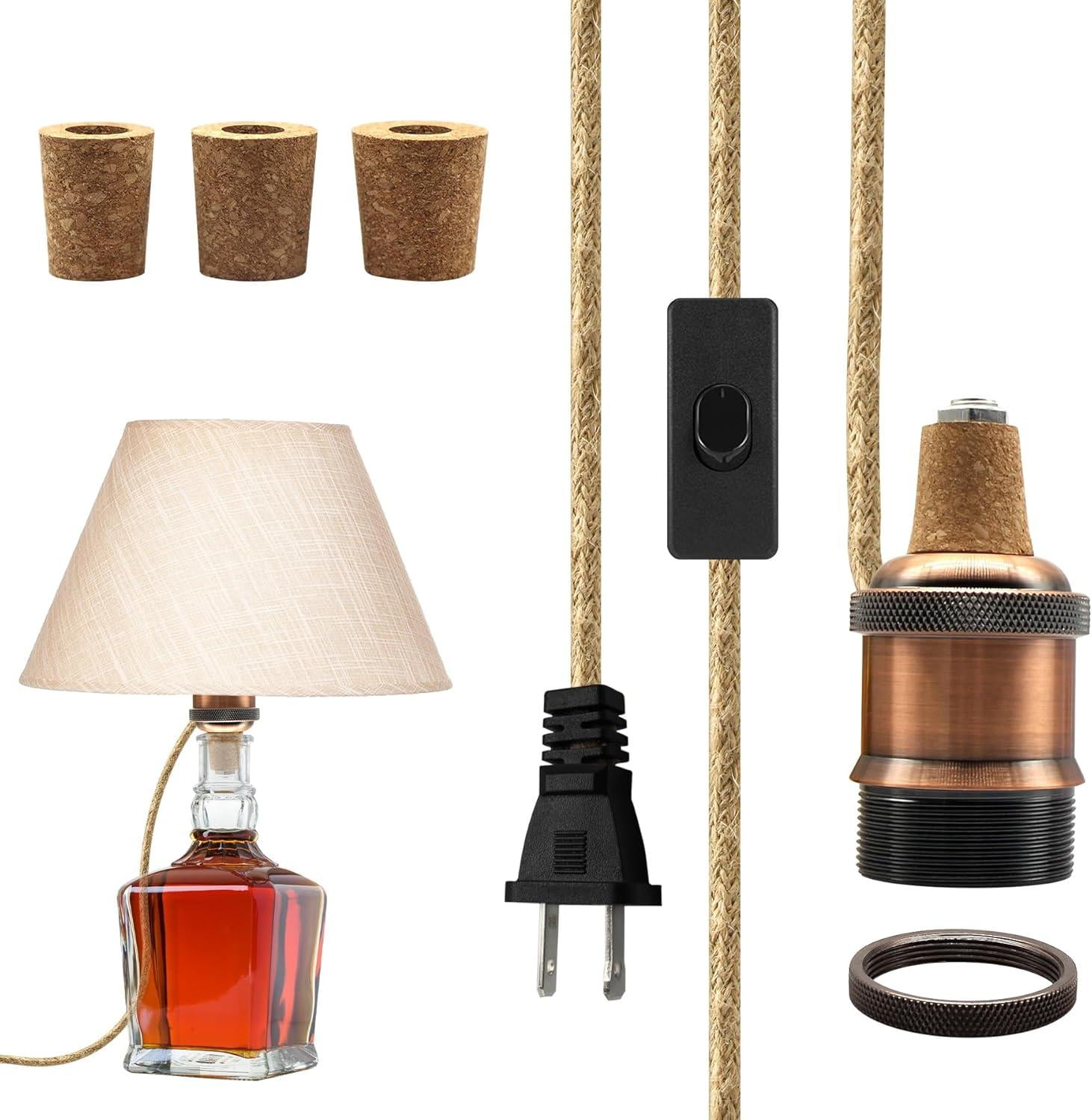 DIY Bottle Lamp Kit, Lamp Kits for Do it Yourself, E27 Srew Lamp Holder ...