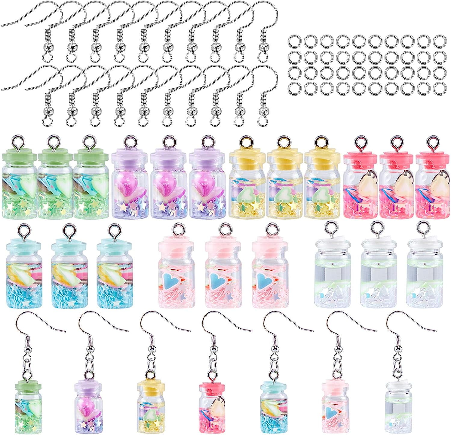 DIY Bottle Shape Dangle Earring Making Kits include Plastic Pendants ...