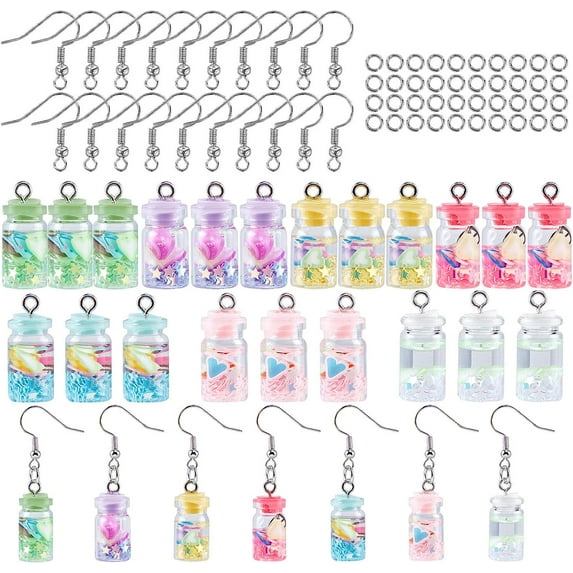 DIY Bottle Shape Dangle Earring Making Kits include Plastic Pendants ...