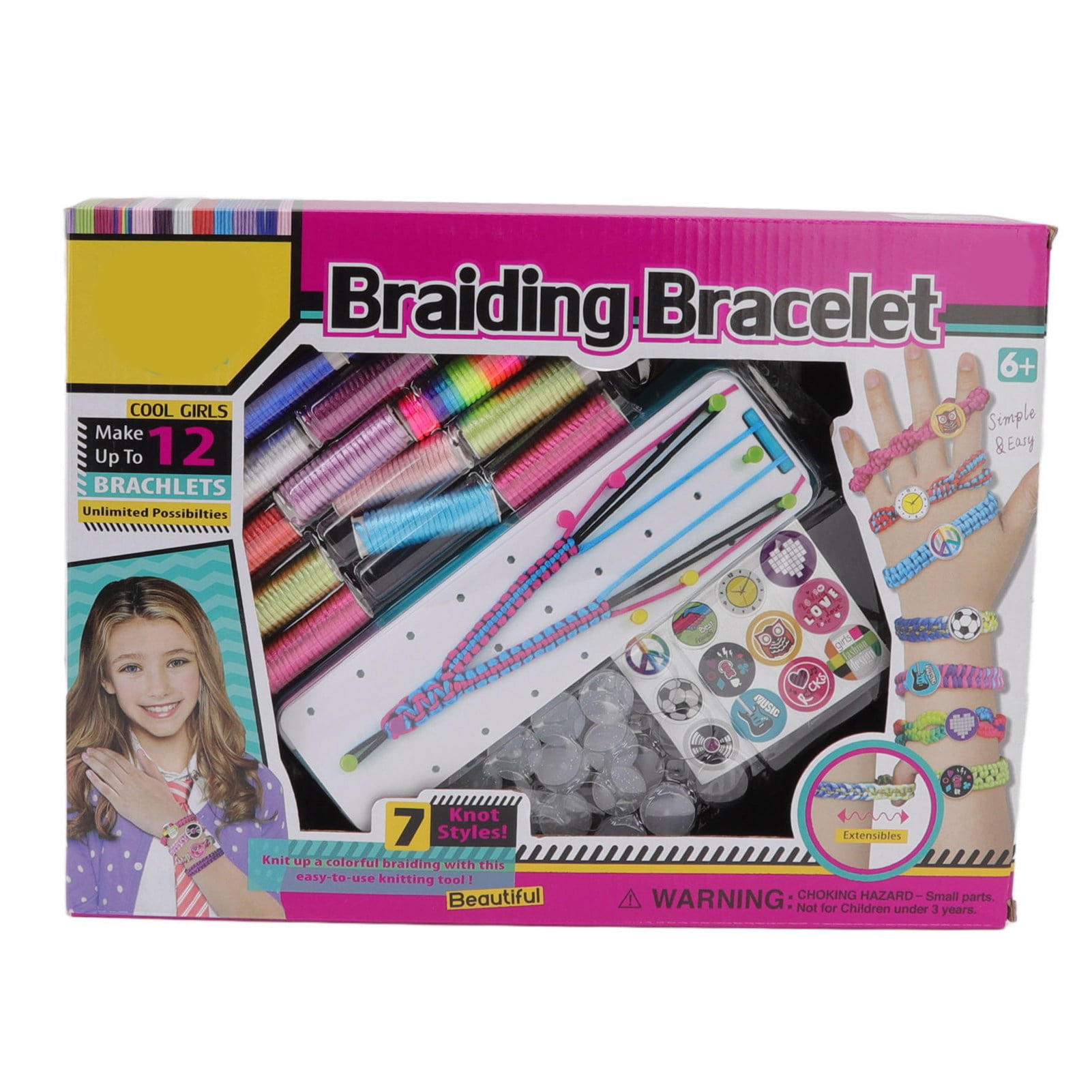 DIY Bracelet Knitting Kit 12 Colors Plastic Improve Hands On Skill ...