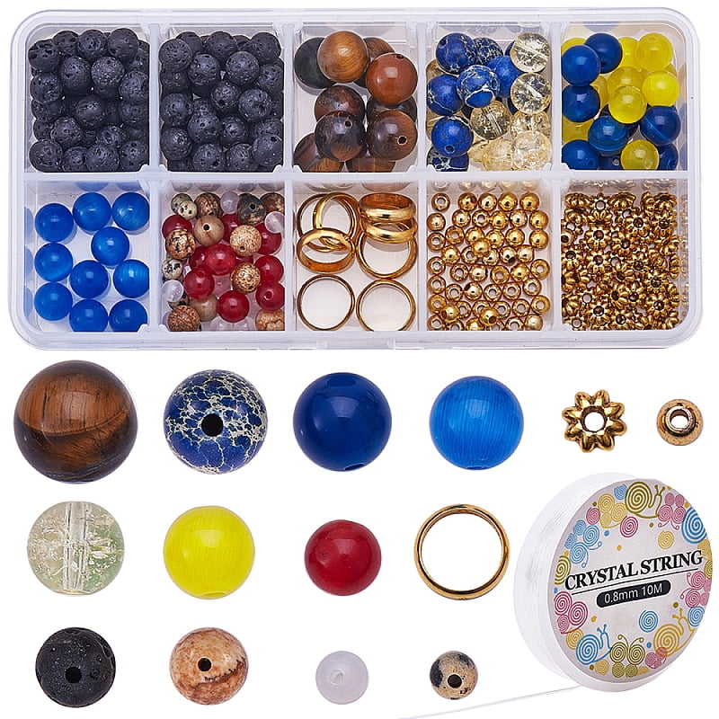 DIY Bracelets Making with Natural/Gemstone Beads and Glass Bead Iron ...