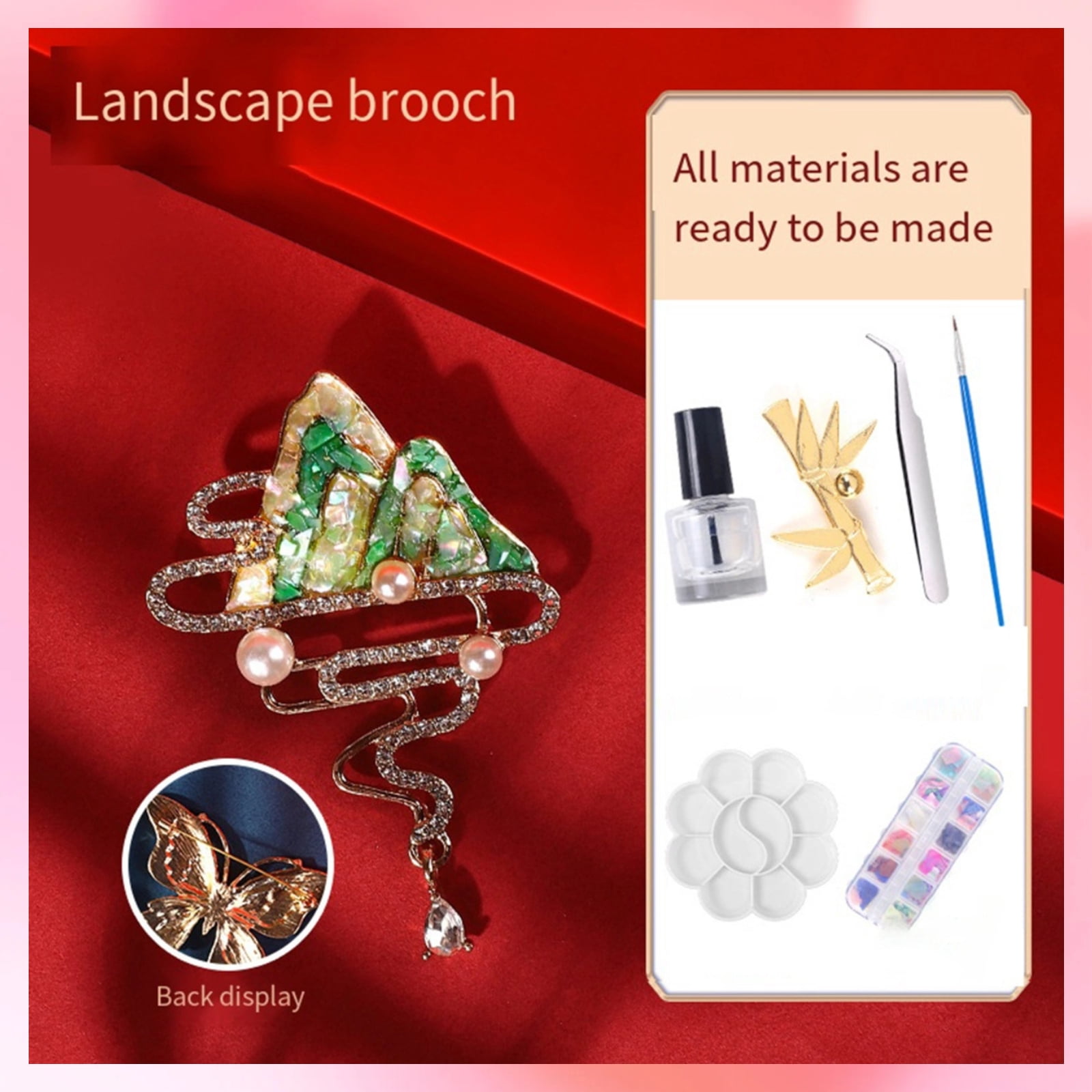 DIY Brooches and Pins for Women, "Dian Cui" Brooch DIY Material Kit ...