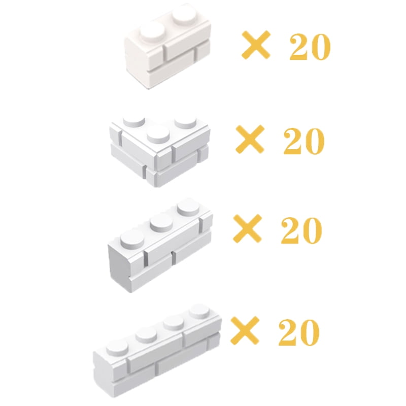 DIY Building Blocks Figures City MOC Thick Wall Bricks Educational ...