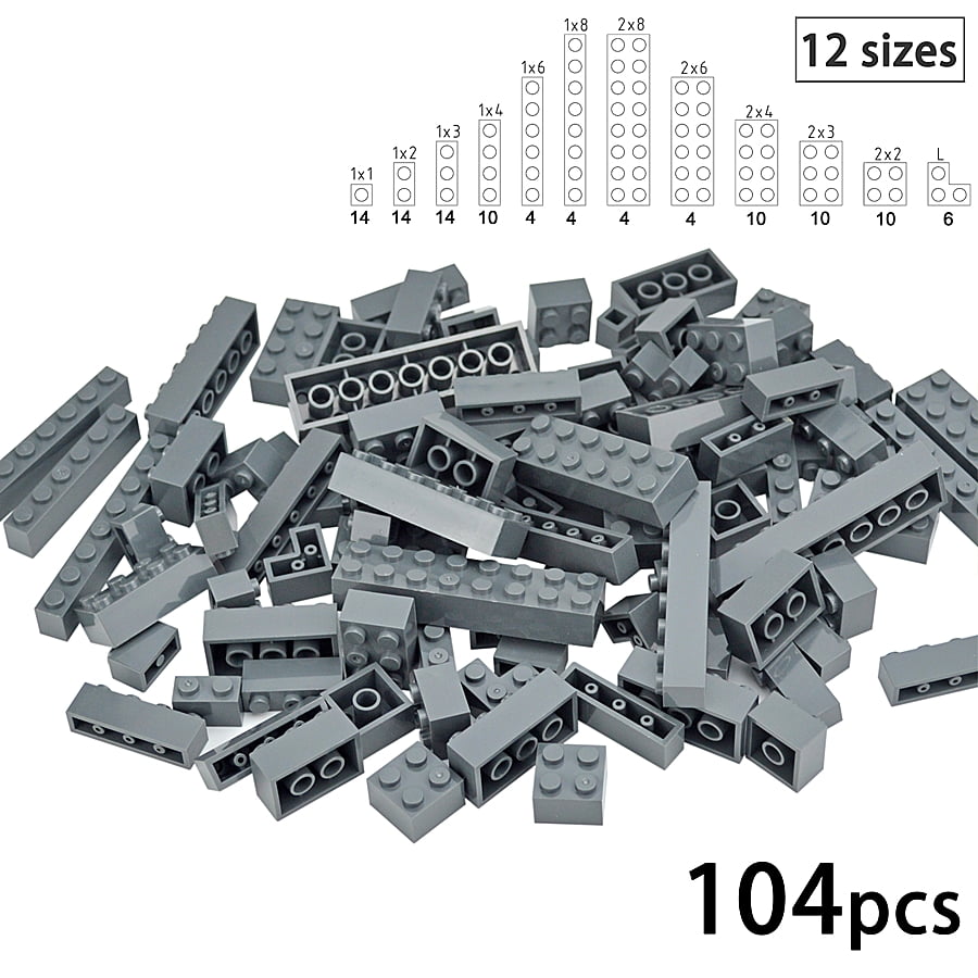 DIY Building Blocks Wall Figures Bricks 1x2 1x3 1x4 L Dots Educational ...