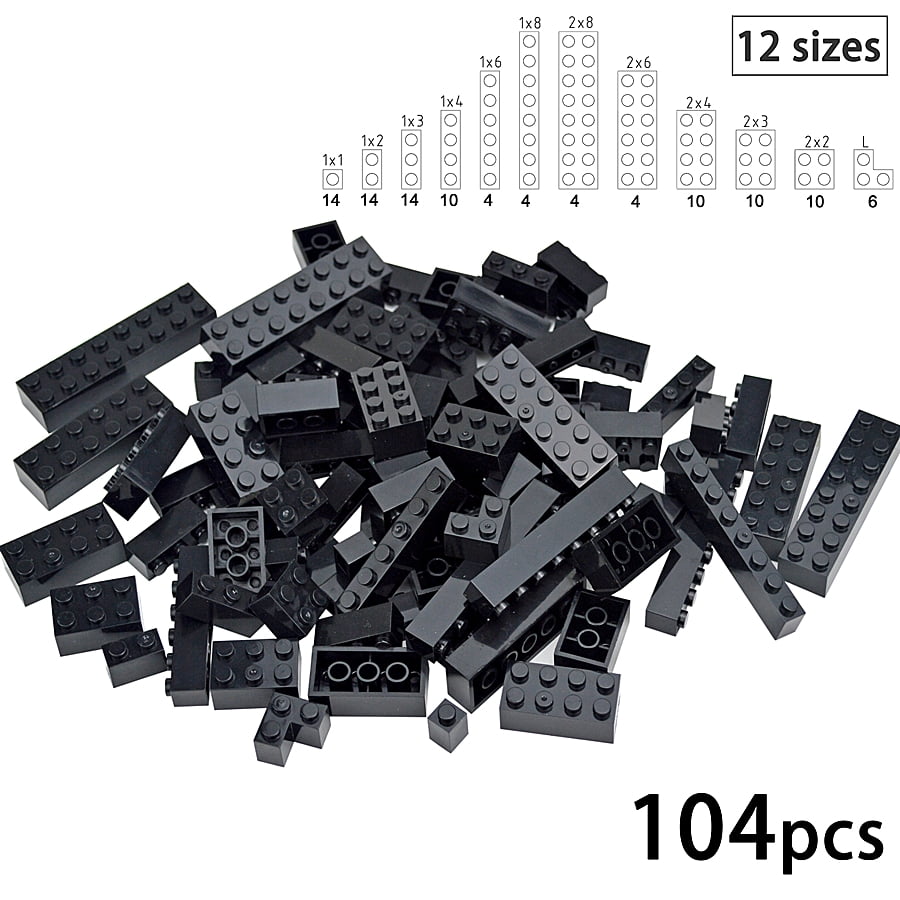 DIY Building Blocks Wall Figures Bricks 1x2 1x3 1x4 L Dots Educational ...