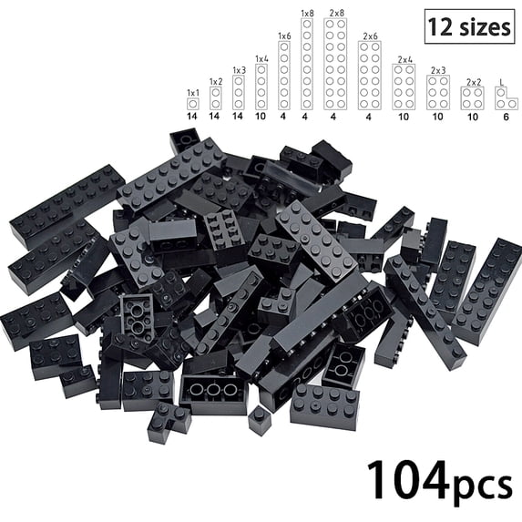 DIY Building Blocks Wall Figures Bricks 1x2 1x3 1x4 L Dots Educational ...