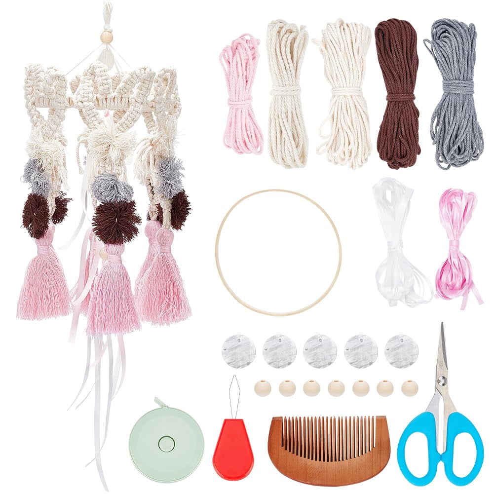 DIY Bunny Bed Mobile DIY Macrame Mobile Kit Mobiles for Bed Wind Chime ...