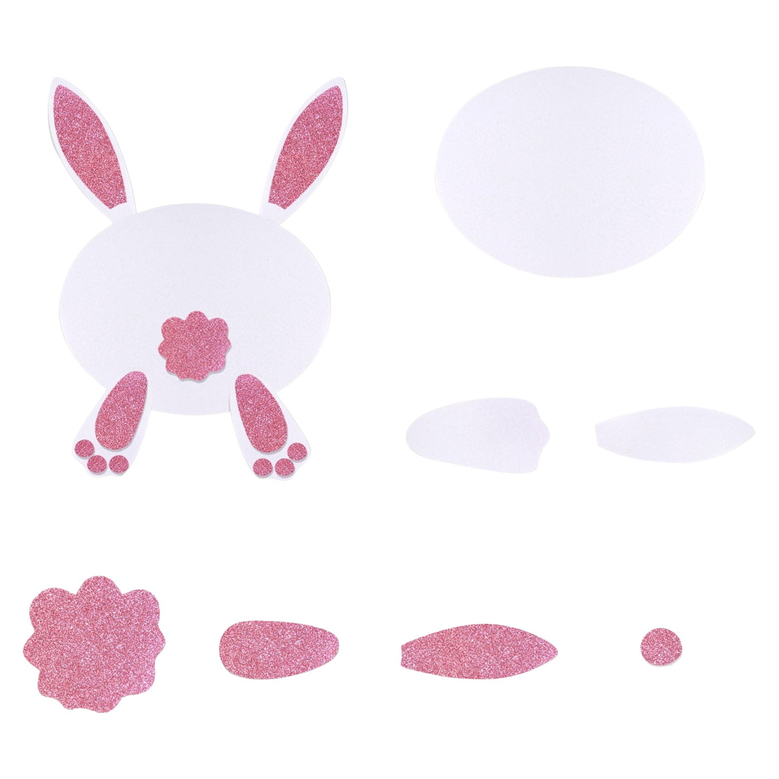 DIY Bunny Face Decoration Kit Glittery Easter Party Supplies for Kids ...