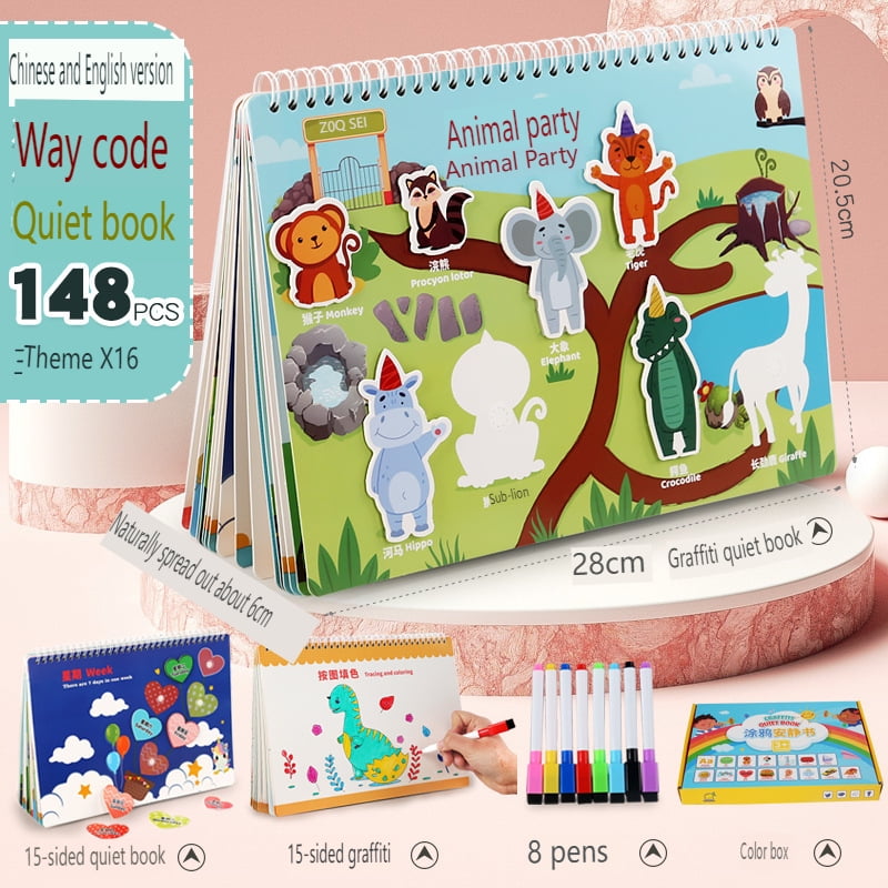 DIY Busy Book for Toddlers, Montessori Busy Book for Kids to Develop ...