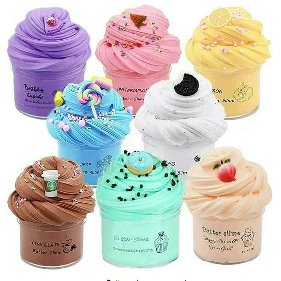 2 Oz Butter Slime Kit Super Soft Non Sticky Stretchy Dough Toy for ...