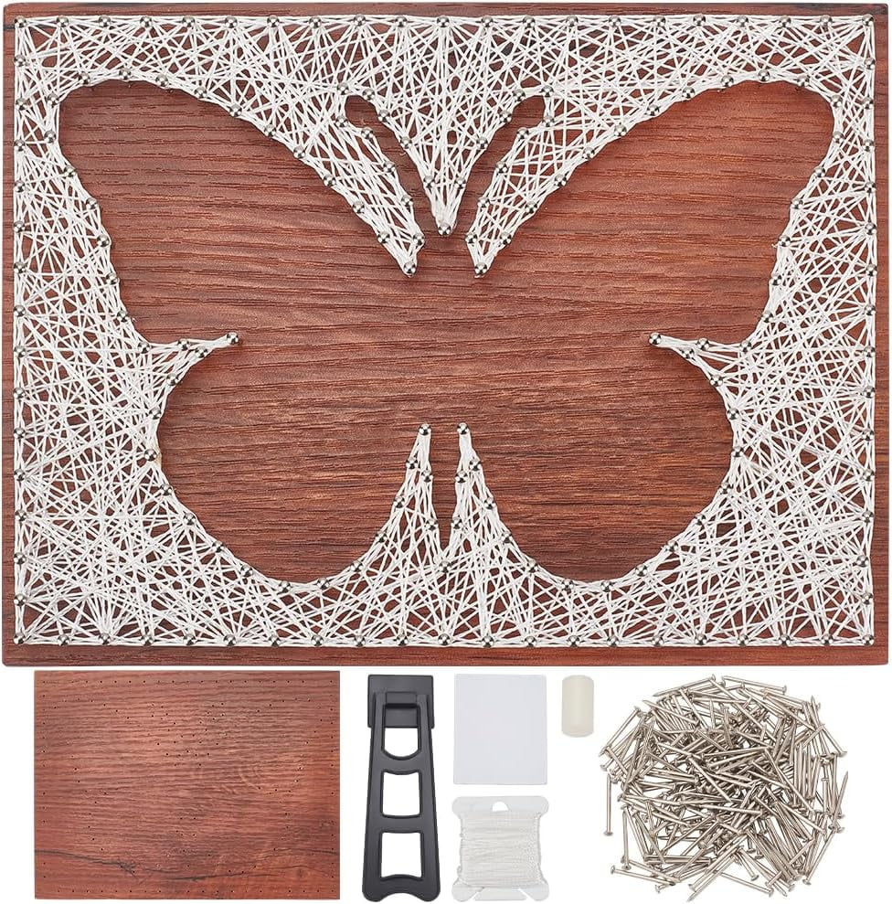 DIY Butterfly String Art Kit for Beginner Silhouette String Art Pattern ...