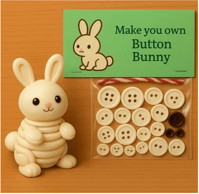 DIY Button Craft Kit, Animal Theme Fun Christmas Button Christmas Tree ...