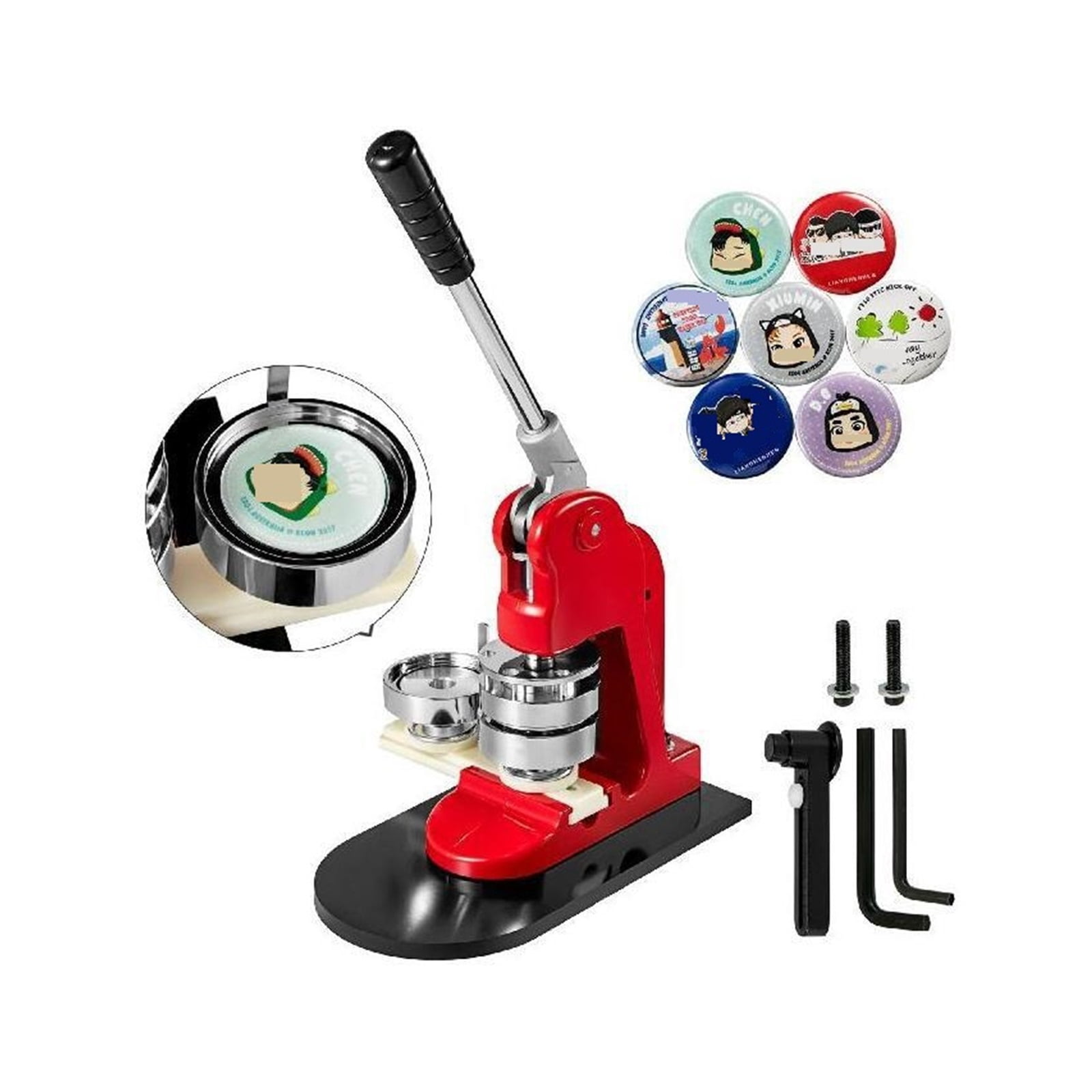 DIY Button Pin Brooch Press Making Tool 25-75MM Badge Making Machine ...
