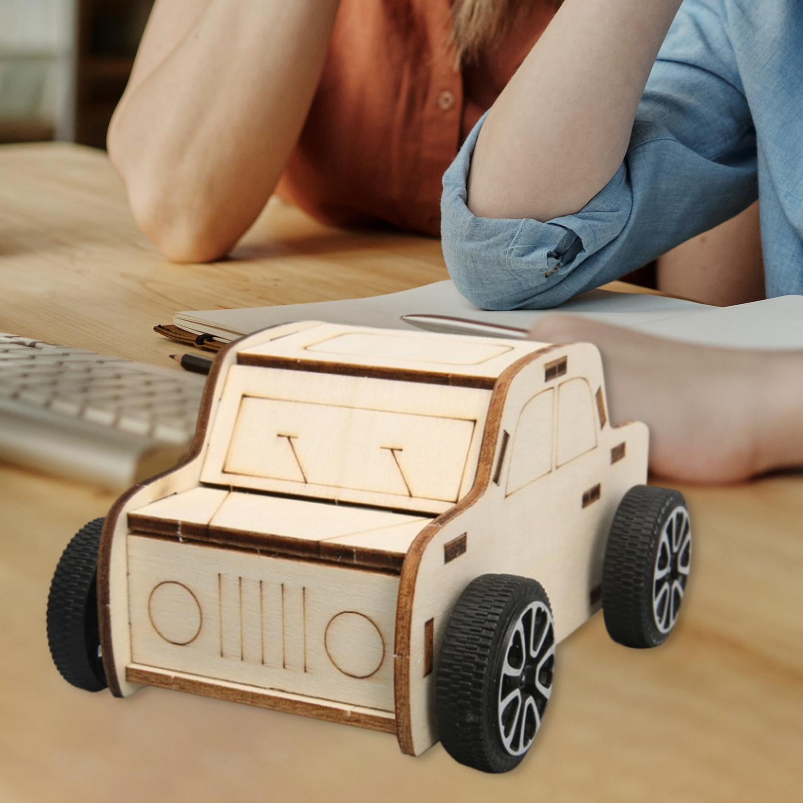 DIY Car 3D Wooden Puzzle Brain Teaser Toy Teaching Aids Toy Car Model ...