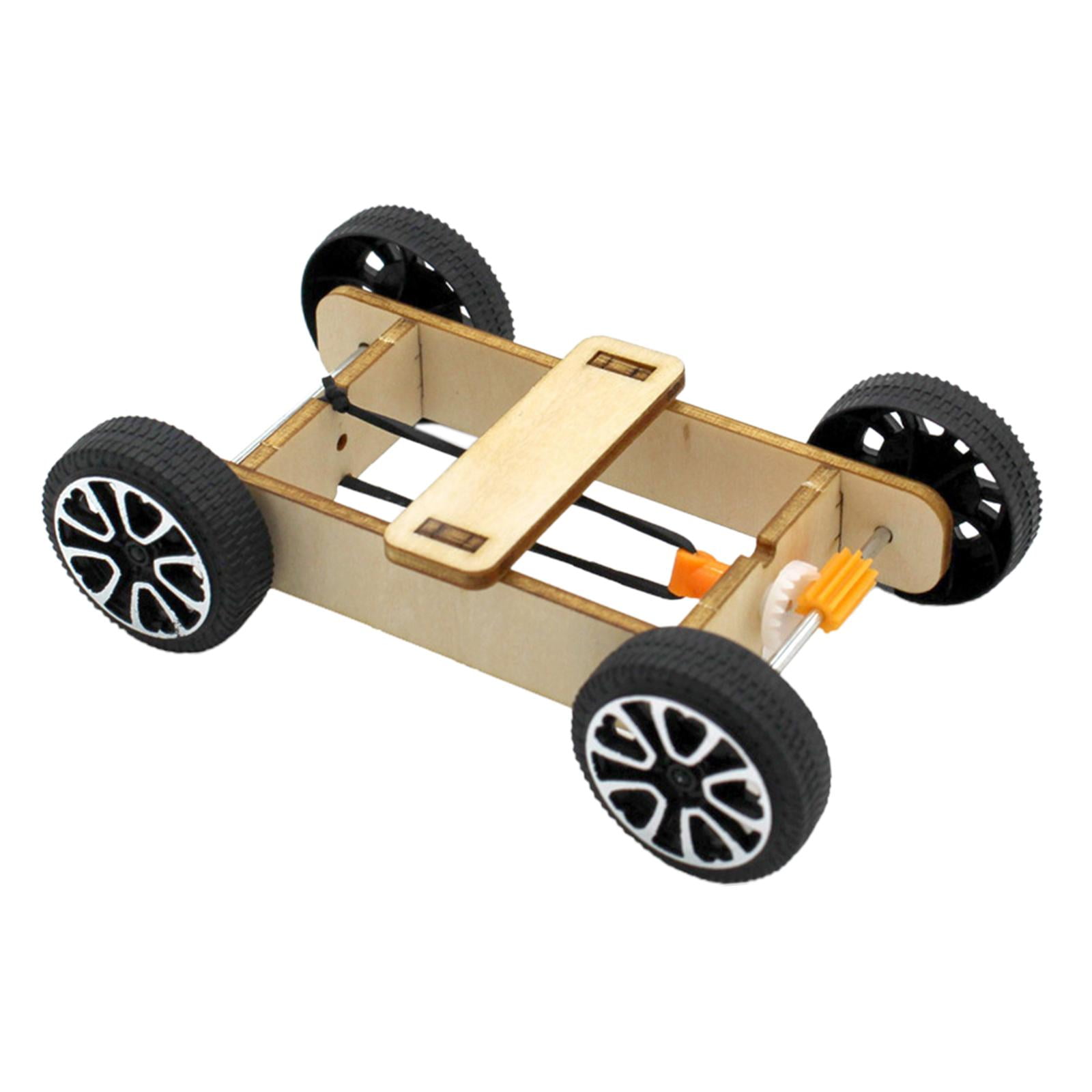 Colaxi DIY Car Model Rubber Physics Science Learning Toy, Wooden ...